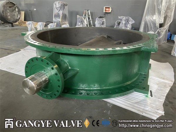 DN2400 Double offset rubber lined Butterfly - Gangye valve